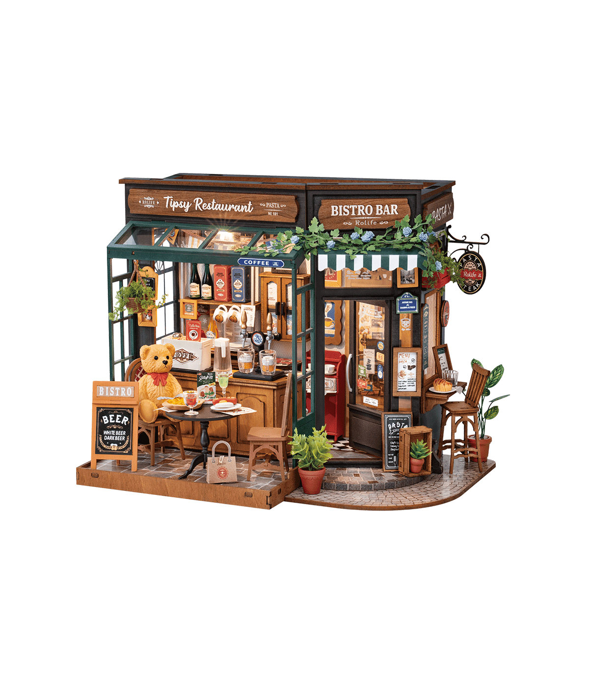 Tipsy Restaurant Display Showcase - Robotime in Czech Warehouse