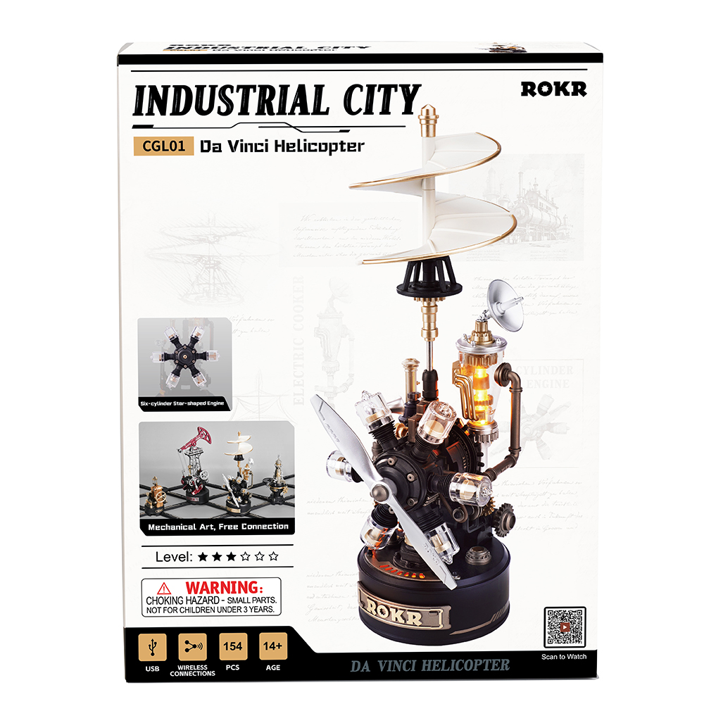 Da Vinci Helicopter - Robotime in Czech Warehouse